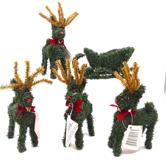 JoAnn Stores | Holiday | 5 Topiary Reindeer Sleigh Deco Centerpiece ...